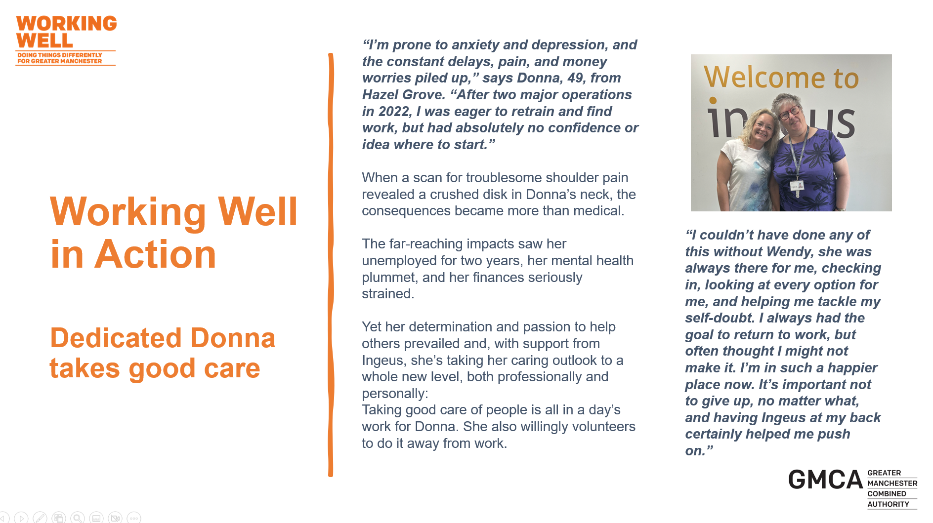 Working Well in Action - Donna | FHFA Academy